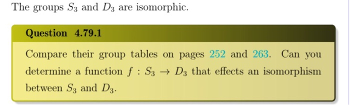 Solved The groups S3 and D3 are isomorphic Question 4.79.1 | Chegg.com