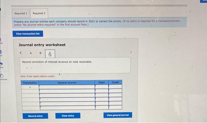 Solved Exercise 20-23 (Algo) Error correction; three errors | Chegg.com