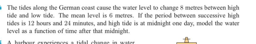 Solved The tides along the German coast cause the water | Chegg.com