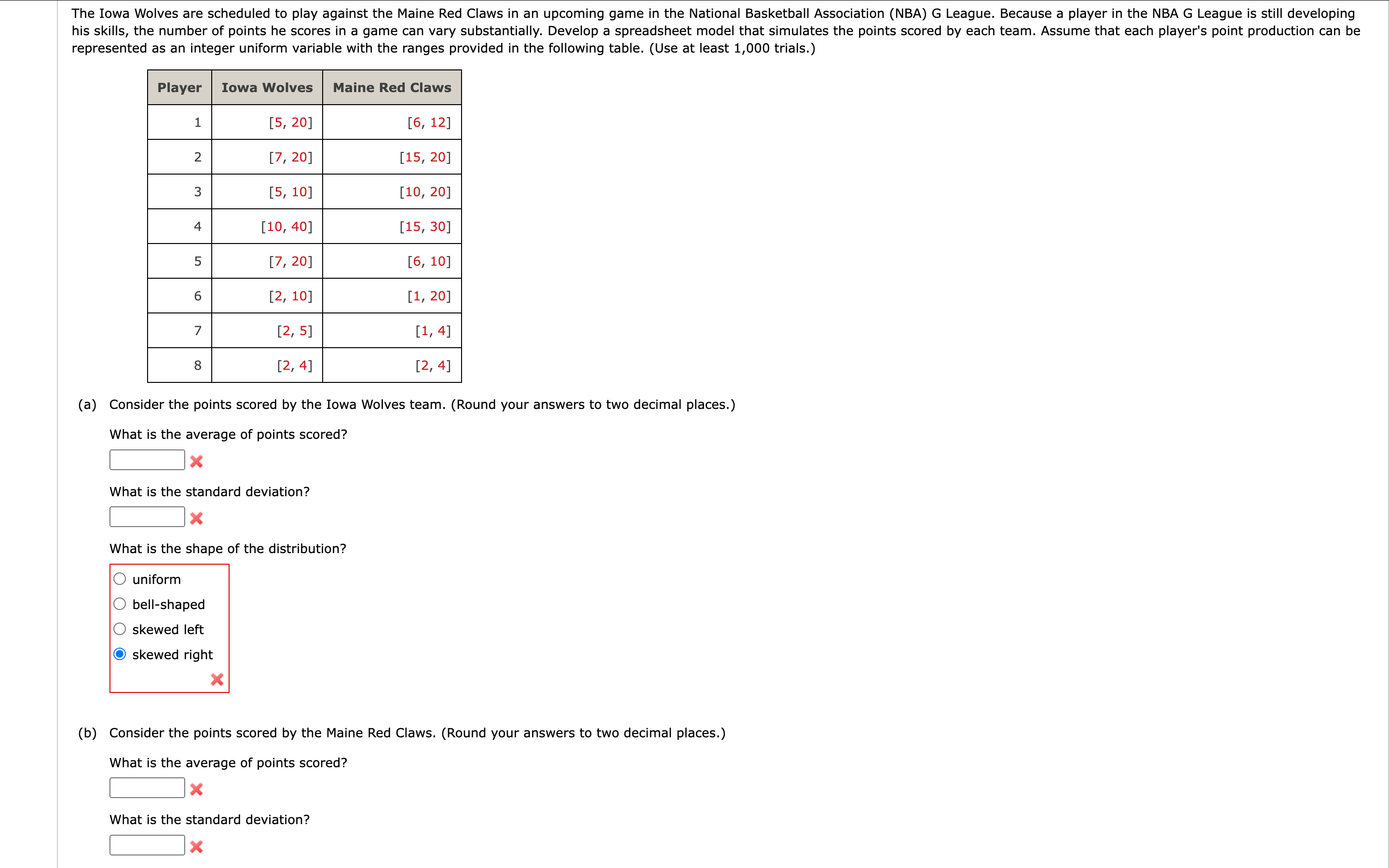 represented as an integer uniform variable with the | Chegg.com