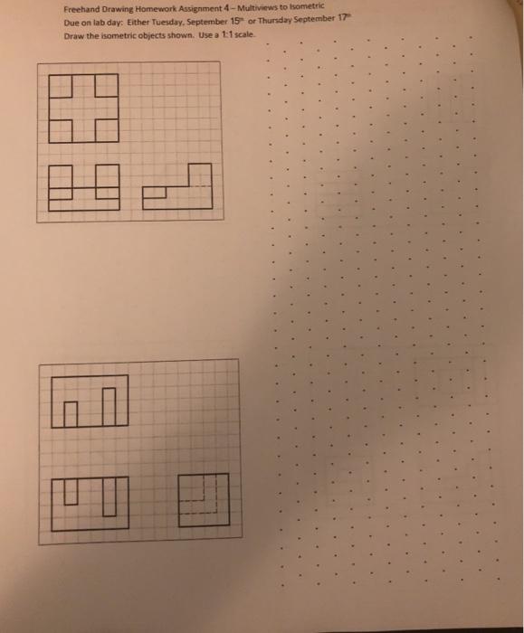 Solved Freehand Drawing Homework Assignment 4 - Multiviews | Chegg.com