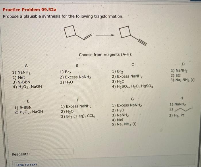 Solved Practice Problem 09.52a Propose a plausible synthesis | Chegg.com