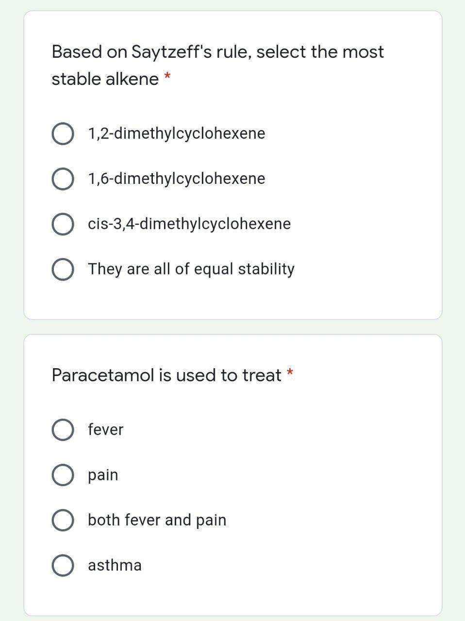 Solved Based on Saytzeff's rule, select the most stable | Chegg.com