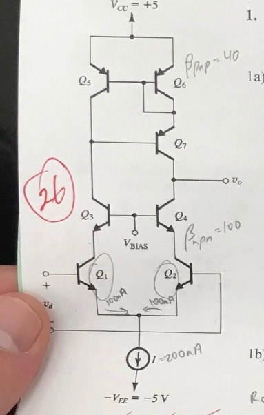 Solved DIFFERENTIAL CASCODE AMPLIFIER WITH A WILSON ACTIVE | Chegg.com