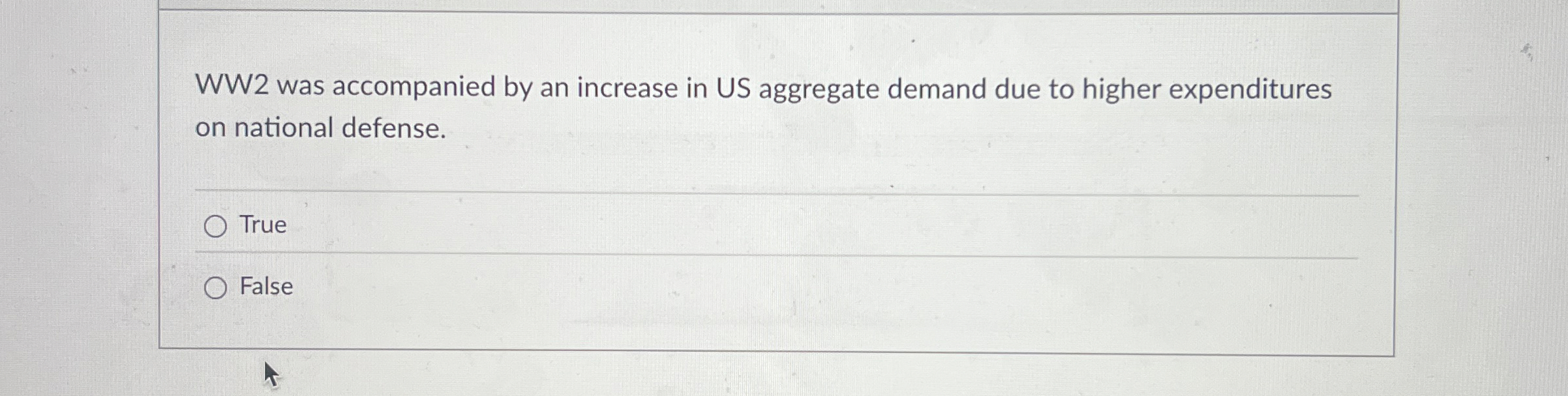 Solved WW2 ﻿was accompanied by an increase in US aggregate | Chegg.com