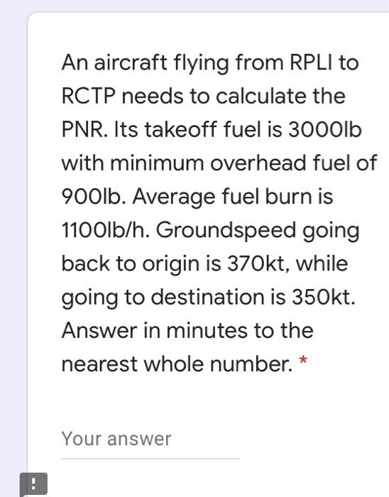 Solved An aircraft flying a direct route from RPLL to RJTT | Chegg.com