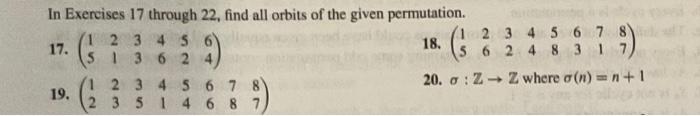 Solved In Exercises 17 through 22, find all orbits of the | Chegg.com