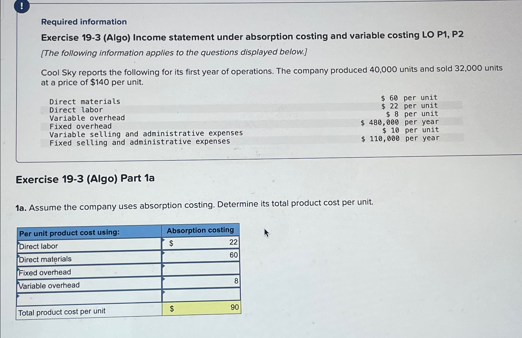 Solved !Required informationExercise 19-3 (Algo) ﻿Income | Chegg.com