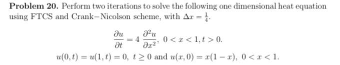 Problem 20. Perform two iterations to solve the | Chegg.com
