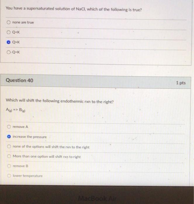 Solved You have a supersaturated solution of NaCl, which of | Chegg.com