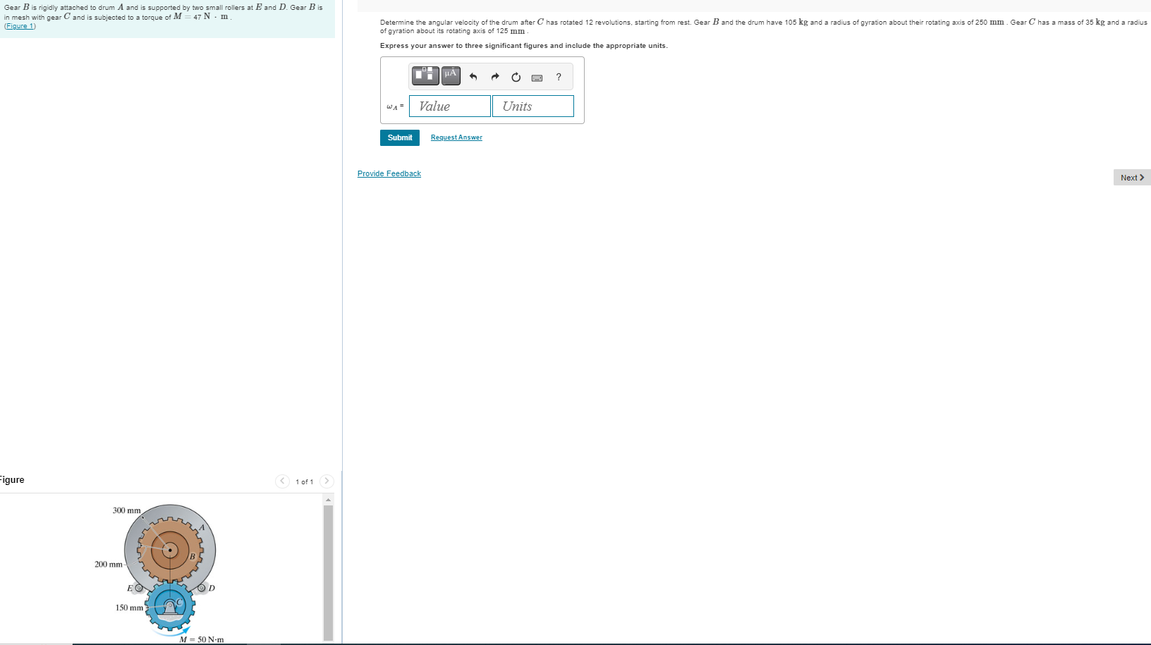 Solved Determine the angular velocity of the drum after C | Chegg.com