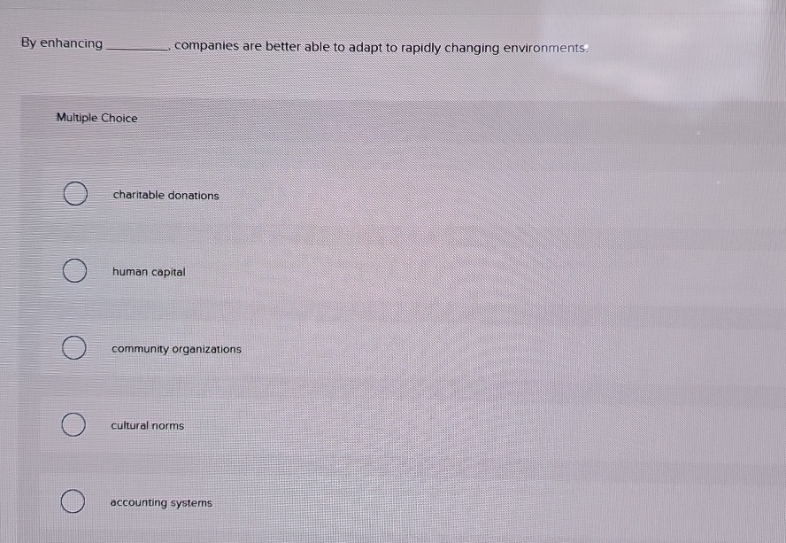 Solved By enhancingcompanies are better able to adapt to | Chegg.com