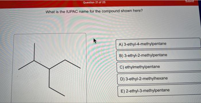 Solved Provide the correct IUPAC name for the skeletal | Chegg.com