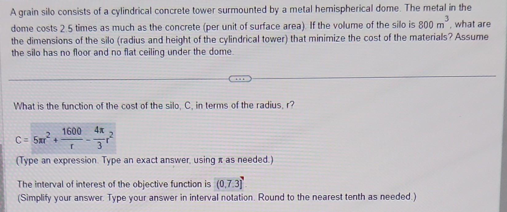 Solved How do I get the interval of interest of the | Chegg.com