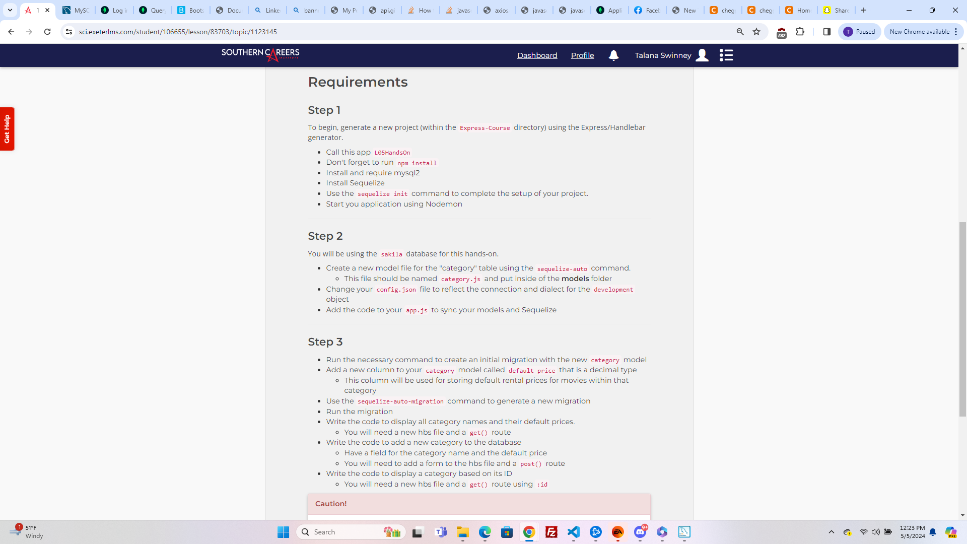 Solved RequirementsStep 1To begin, generate a new project | Chegg.com