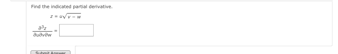 Solved Find the indicated partial | Chegg.com