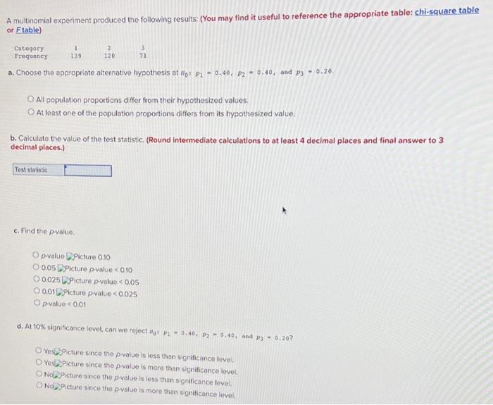 Solved Consider a multinomial experiment with n = 275 and | Chegg.com