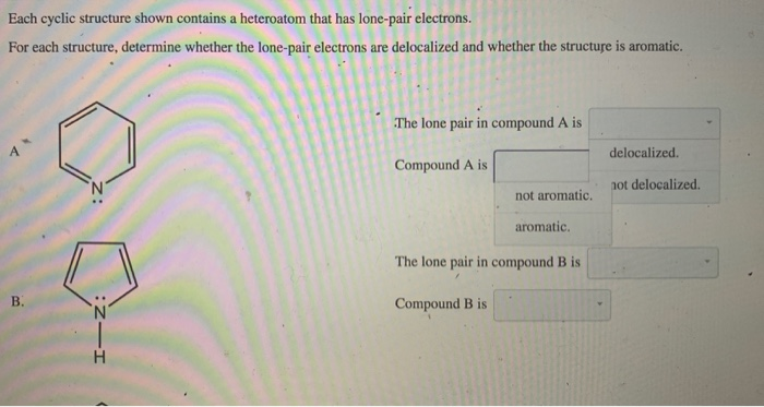 Solved Each cyclic structure shown contains a heteroatom | Chegg.com