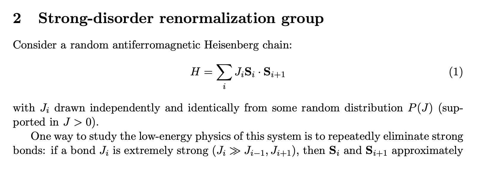 2 ﻿Strong-disorder renormalization groupConsider a | Chegg.com