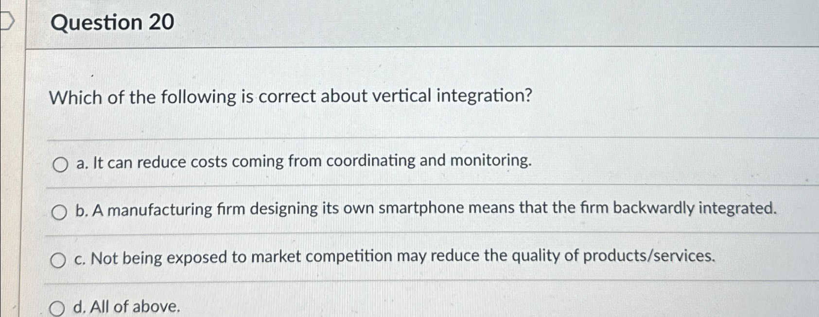 Solved Question 20Which of the following is correct about | Chegg.com