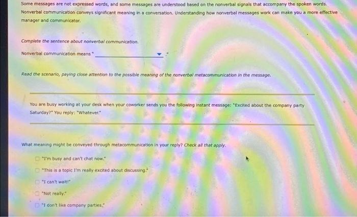 Some messages are not expressed words, and some | Chegg.com