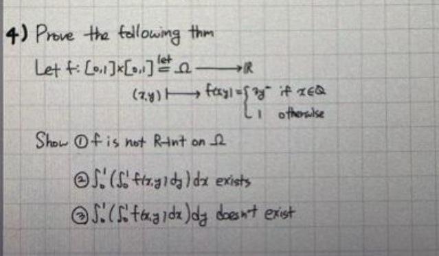 Solved 4) Prove the following thm Let f:[0,1]×[0,1](x,y)= | Chegg.com
