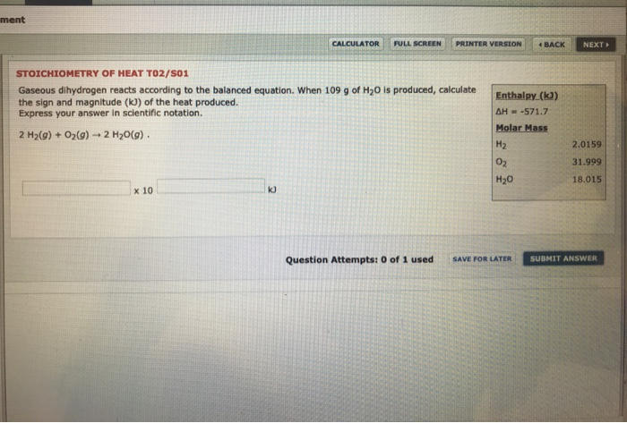 Solved ment CALCULATOR FULL SCREEN PRINTER VERSION BACK NEXT | Chegg.com