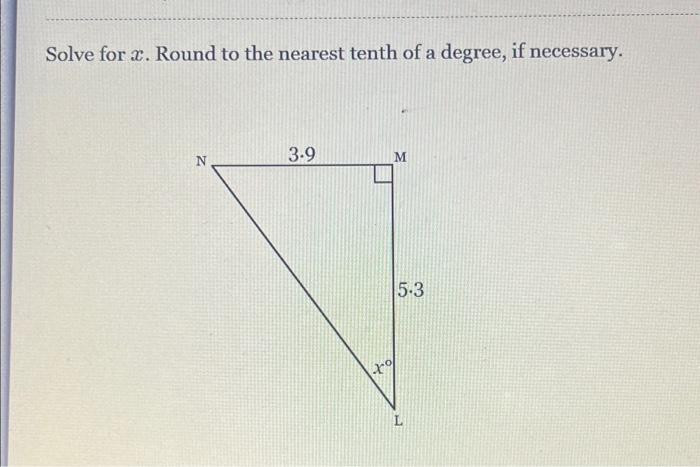 Solved Solve for 2. Round to the nearest tenth of a degree, | Chegg.com