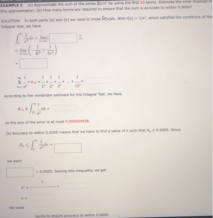 Solved EXAMPLE 5 (a) Approximate the sum of the series 81/n | Chegg.com