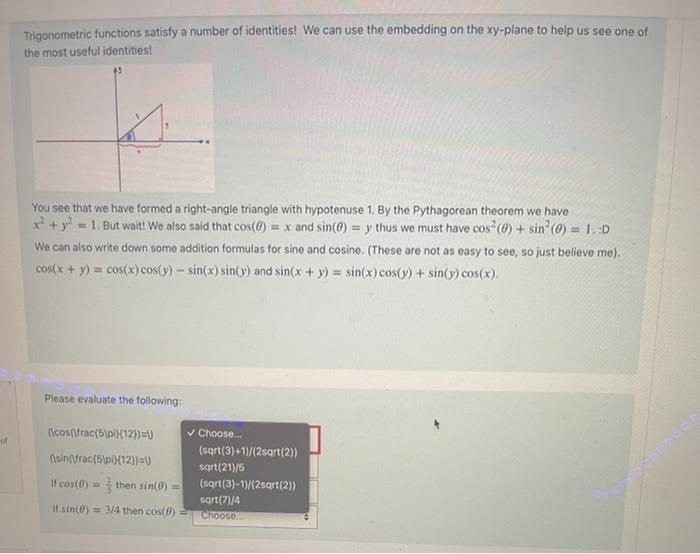 Solved Consider the graphs of sine and cosine below. We can | Chegg.com