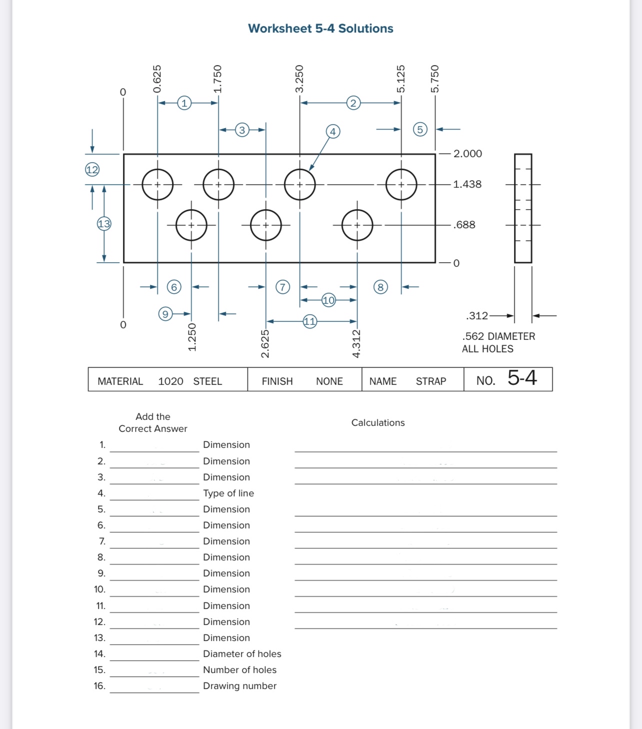 Solved Worksheet 5-4 ﻿SolutionsAdd the Correct | Chegg.com