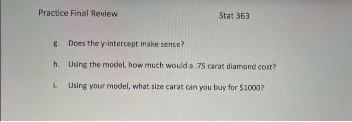 Solved Simple Linear Regression: 1. Consider the following | Chegg.com