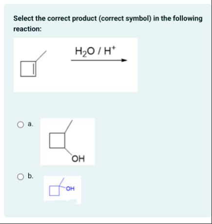 Solved Select the correct product (correct symbol) ﻿in the | Chegg.com
