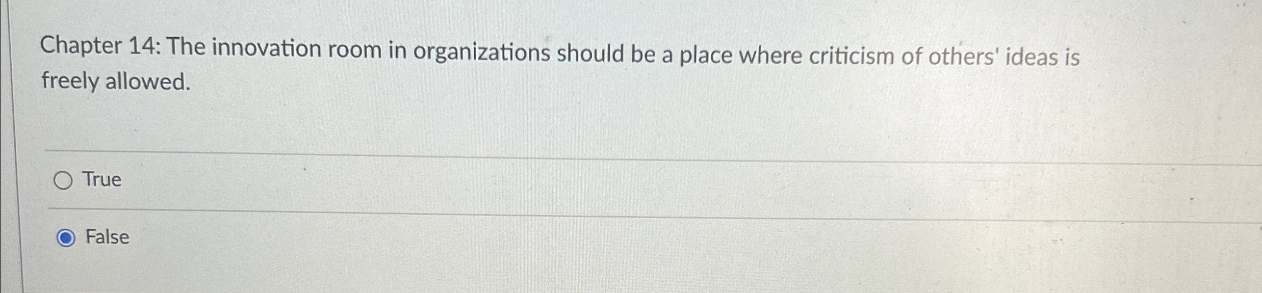 Solved Chapter 14: The innovation room in organizations | Chegg.com