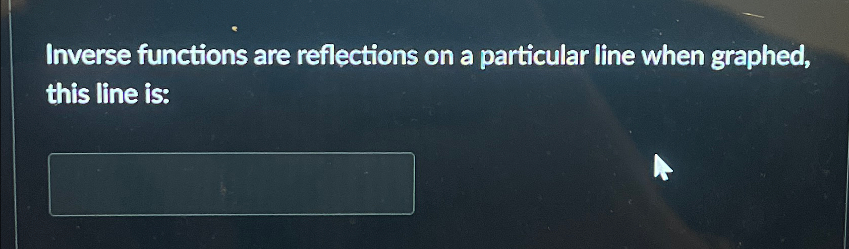 Solved Inverse functions are reflections on a particular | Chegg.com