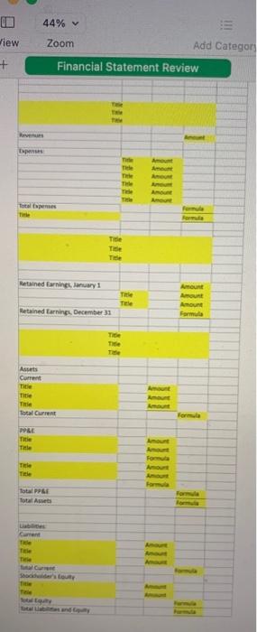 Solved Financial Statement Review | Chegg.com
