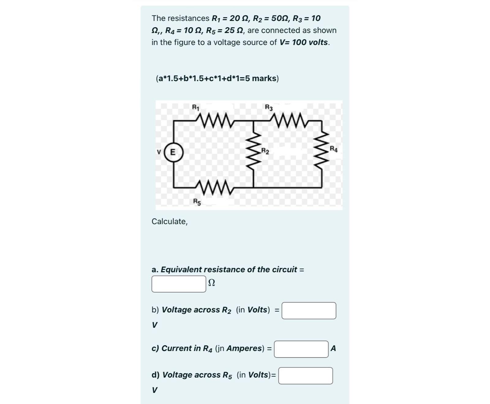 Solved The resistances | Chegg.com