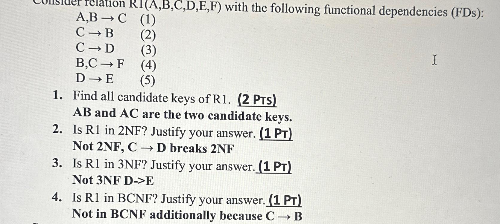Solved A,B→CC→BC→DB,C→FD→EFind all candidate keys of R1. (2 | Chegg.com
