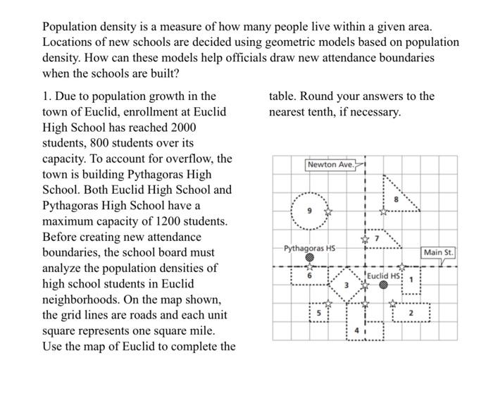 Solved Population density is a measure of how many people | Chegg.com
