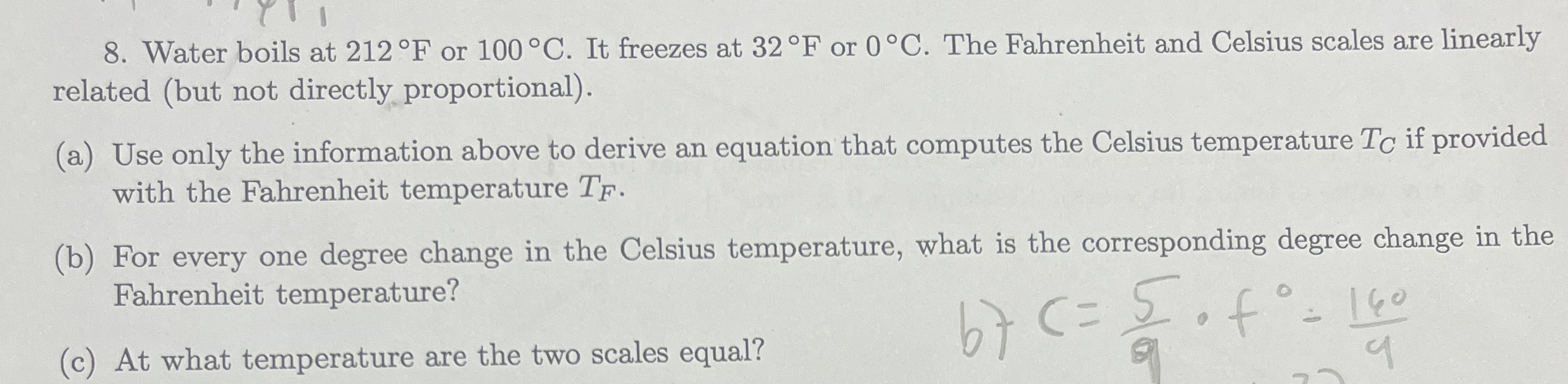 Solved Water boils at 212°F ﻿or 100°C. ﻿It freezes at 32°F | Chegg.com