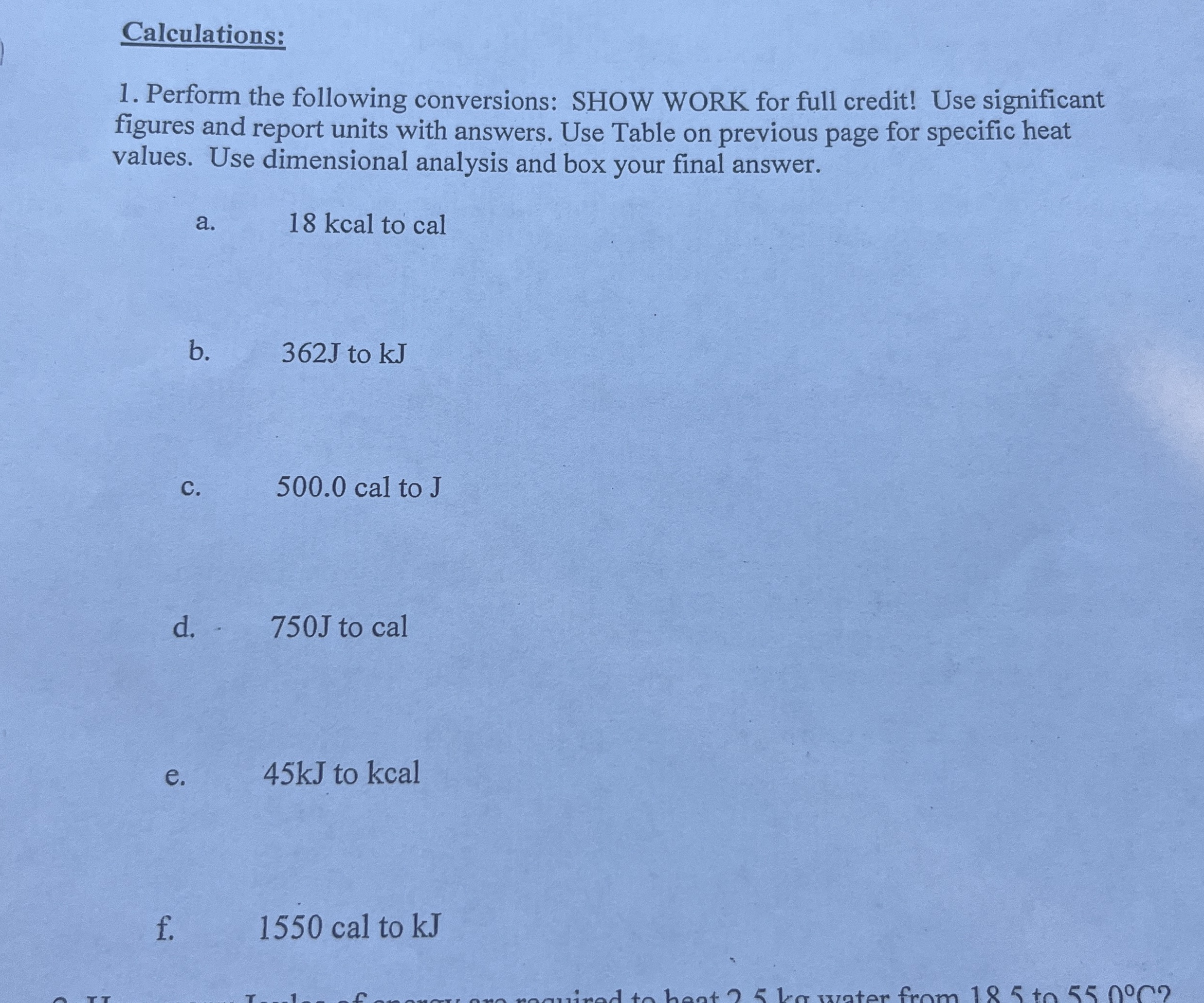 Solved Calculations:Perform the following conversions: SHOW | Chegg.com