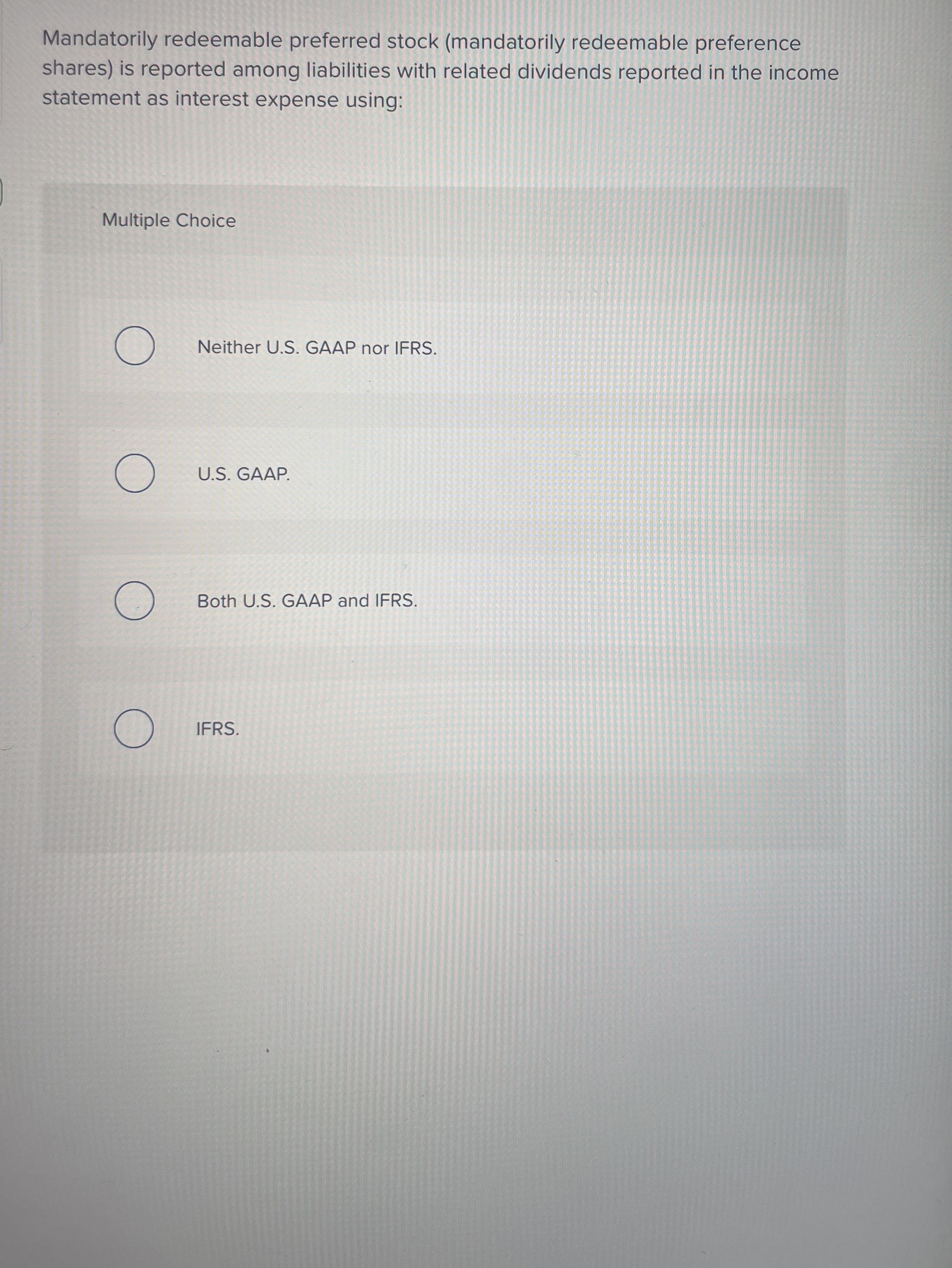 Solved Mandatorily redeemable preferred stock (mandatorily | Chegg.com
