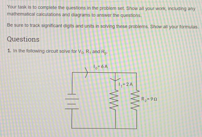 Solved Your task is to complete the questions in the problem | Chegg.com
