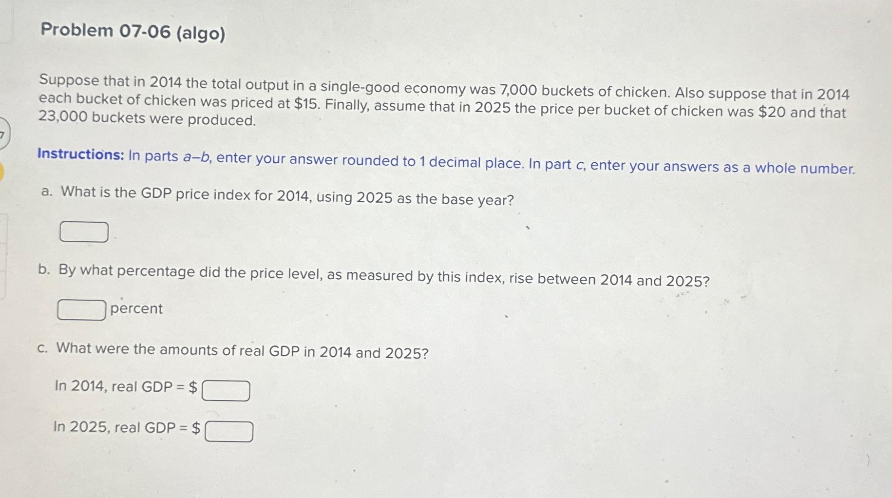 Solved Problem 07.06 (algo)Suppose that in 2014 ﻿the total | Chegg.com