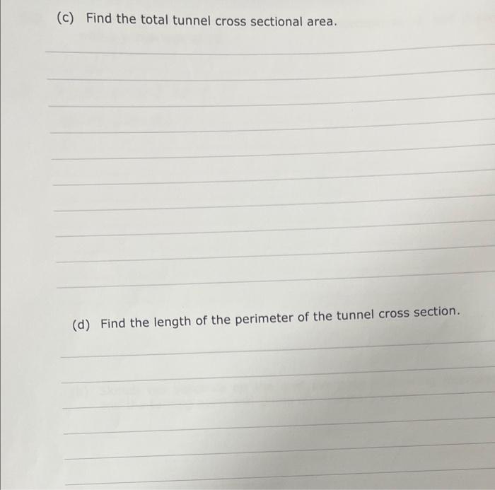 A tunnel cross section is formed by a rectangle 5 m | Chegg.com