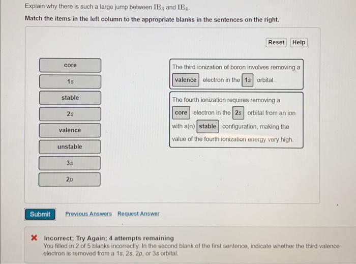 Solved Explain why there is such a large jump between IE3 | Chegg.com