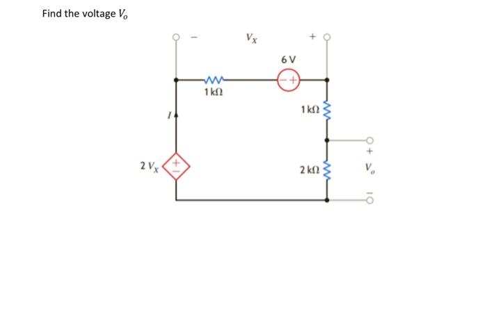 Solved Find the voltage Vo | Chegg.com