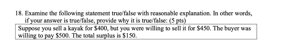 High Quality SOLUTION 18. ﻿Examine the following statement true/false with | Chegg.com