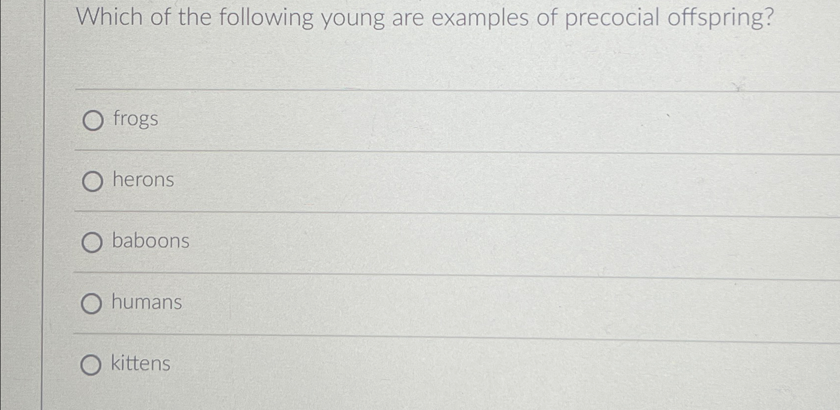 Solved Which of the following young are examples of | Chegg.com