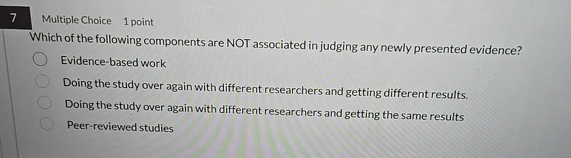 Solved 7Multiple Choice 1 ﻿pointWhich of the following | Chegg.com